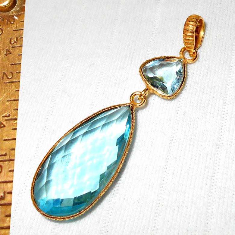 Light Blue hydro glass C - BGP999-Charming Costume fashion Brass ...